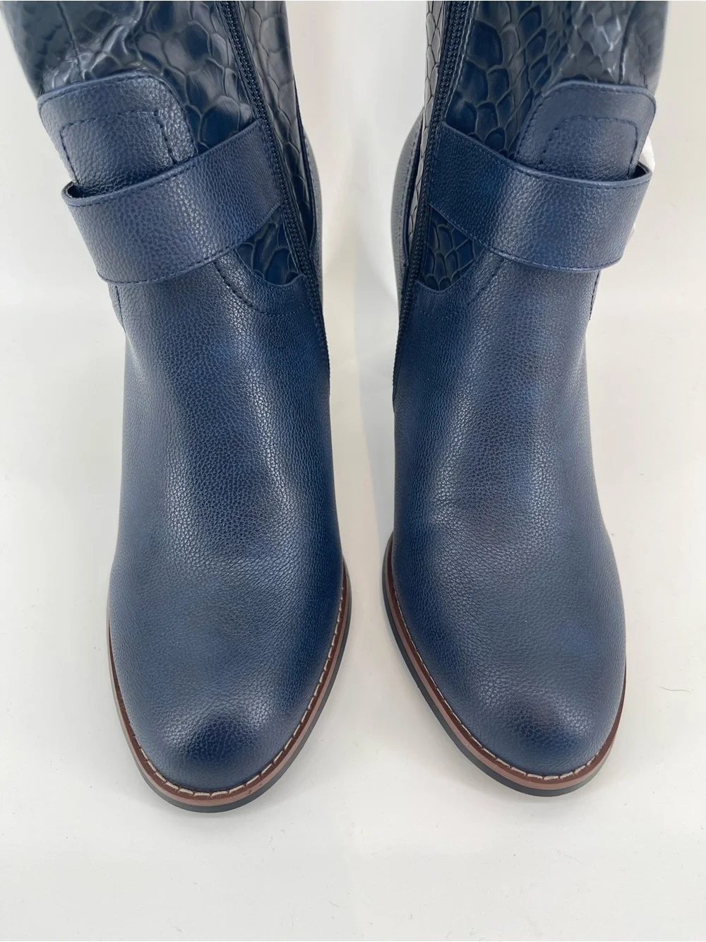 Ann Creek | Shoes | New Ann Creek Navy Blue Kneehigh Block Heeled 9m ...